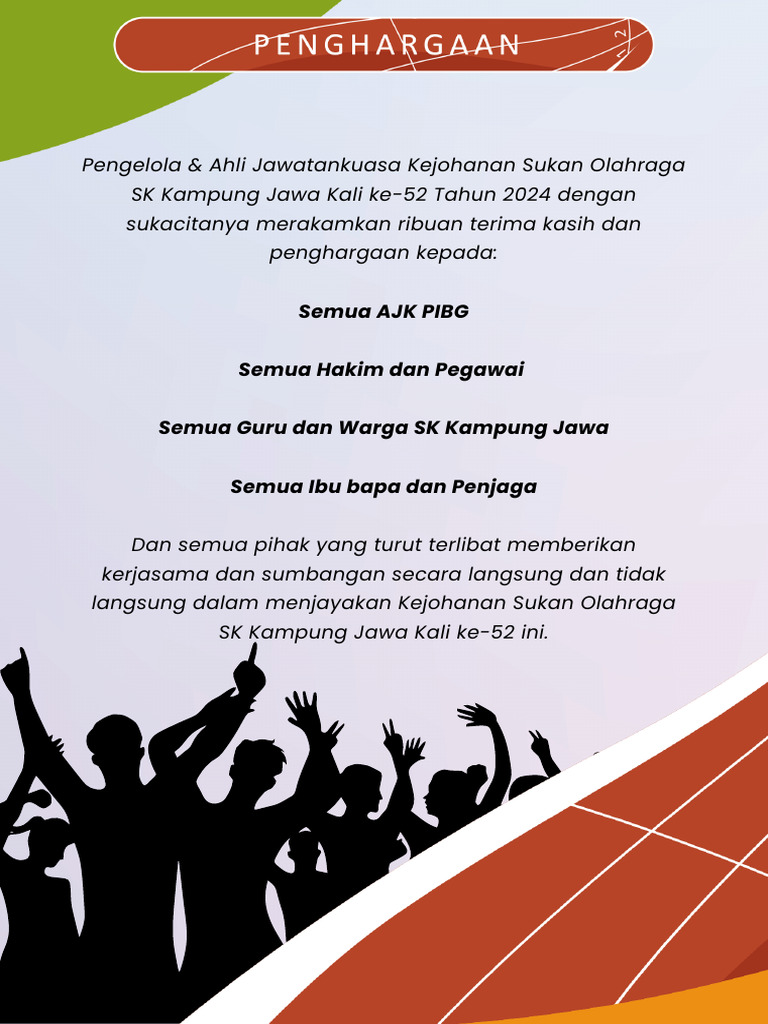 Buku Program Kejohanan Olahraga 2024 | PDF