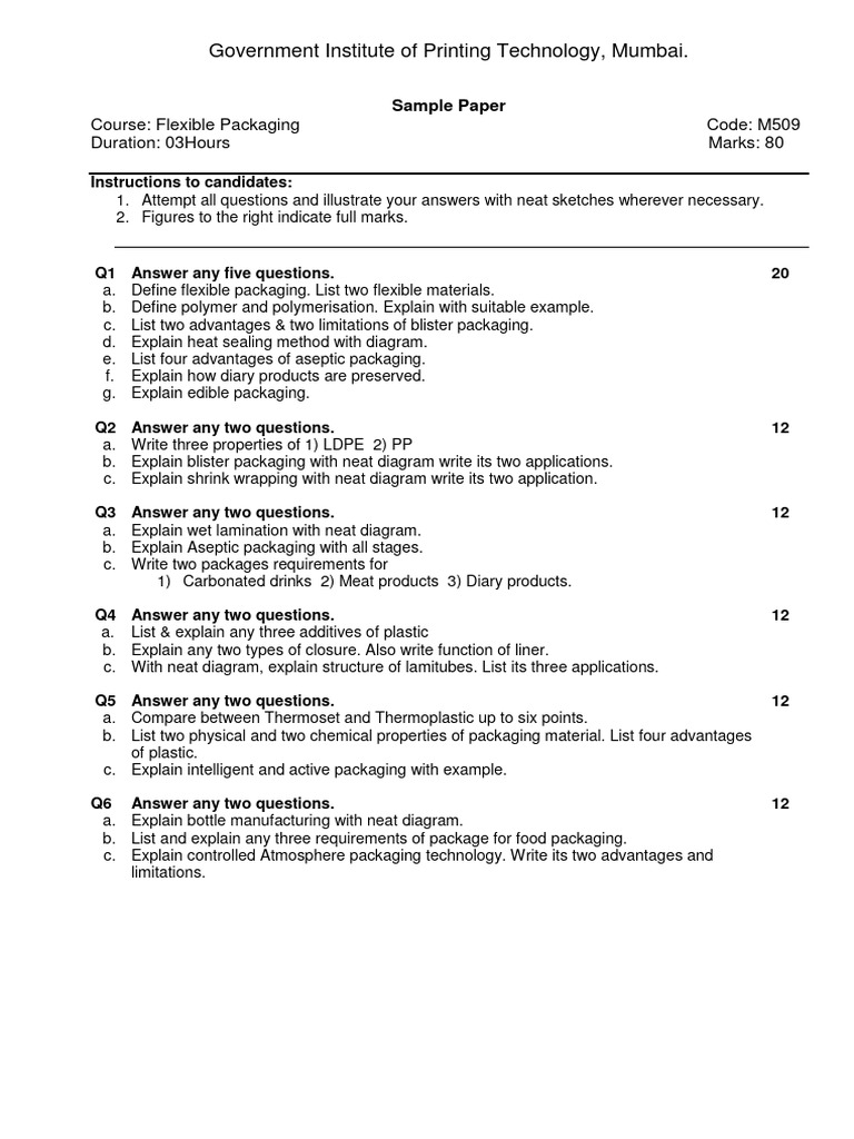 M 509 Sample Paper | PDF | Plastic | Lamination