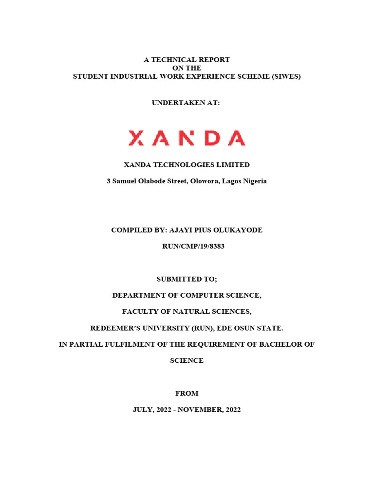 A Technical Report | PDF | Computer Network | Technical Support