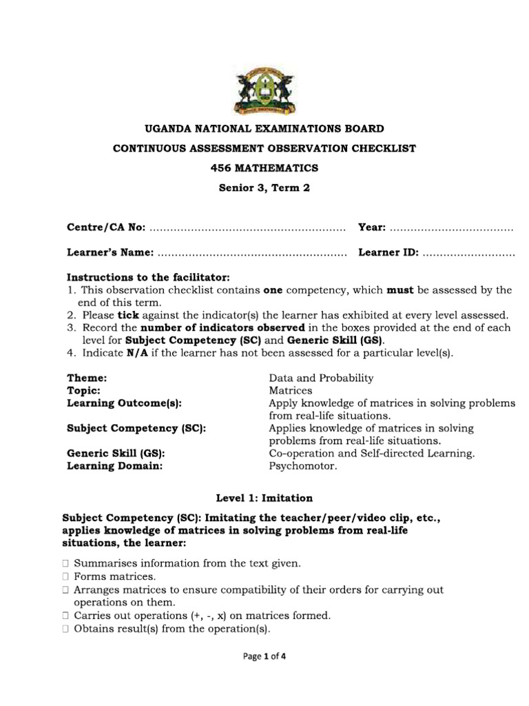 MTC S.3 TERM 2 | PDF