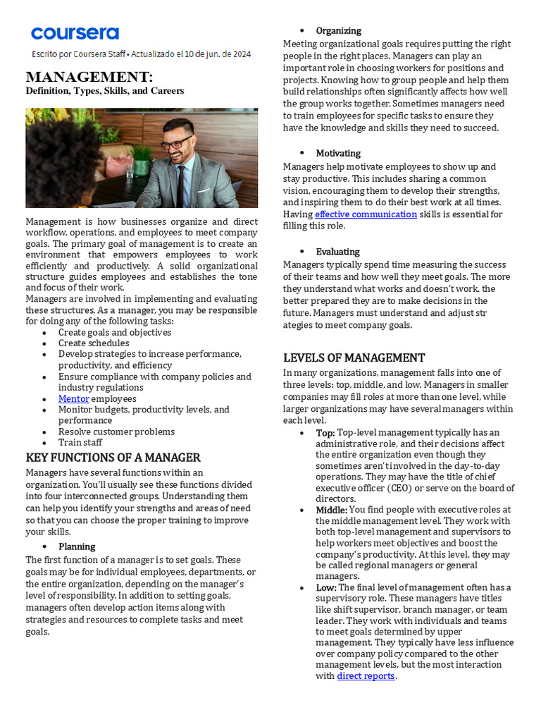 MANAGEMENT | PDF | Goal | Employment