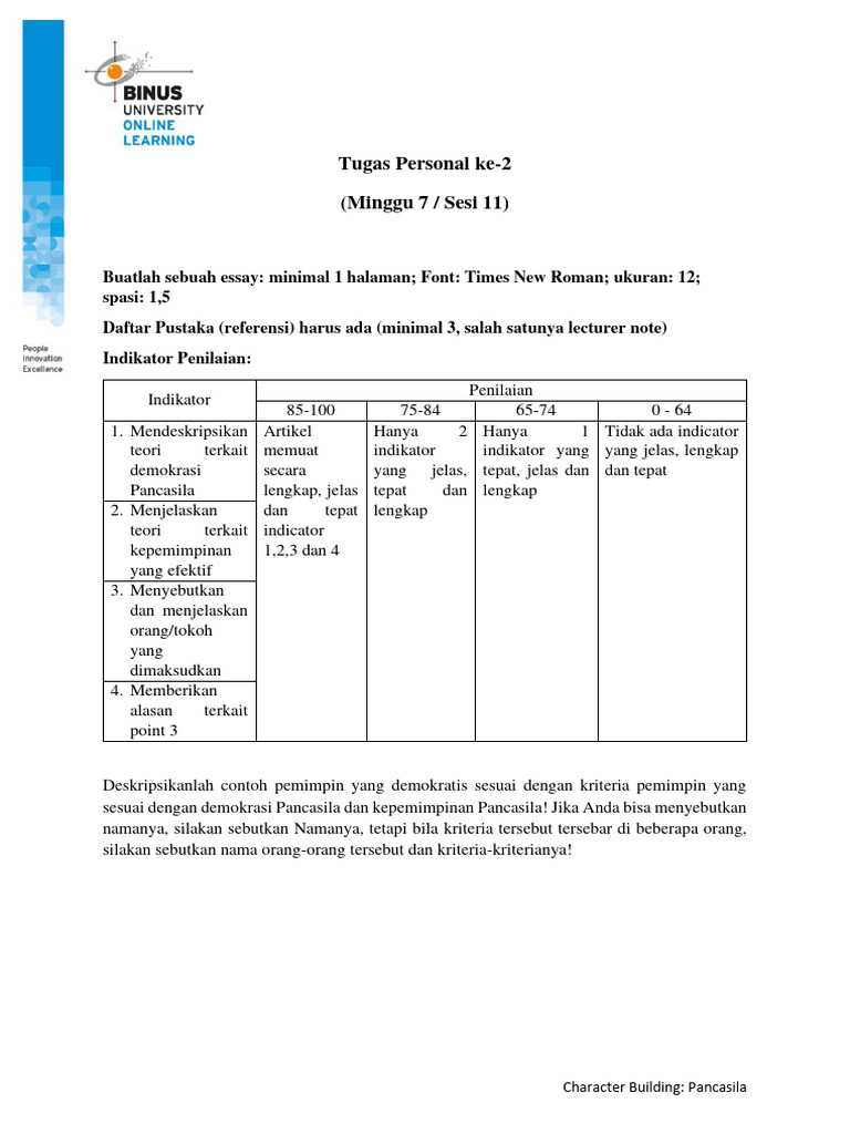 TP 2 Pancasila | PDF