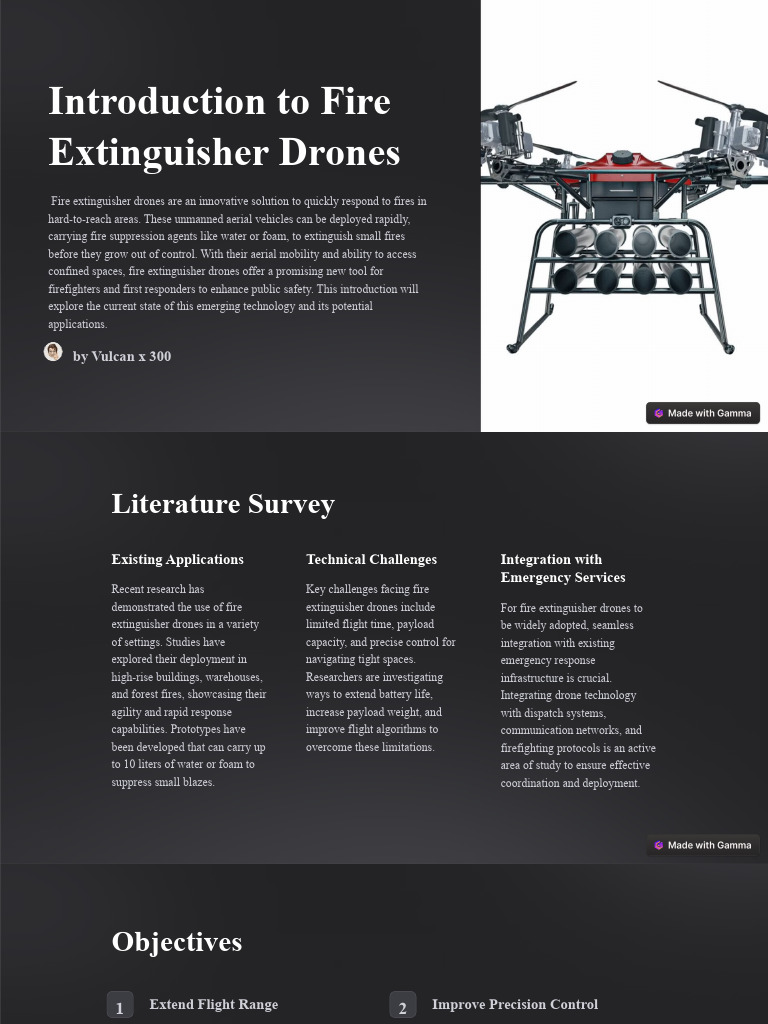 Introduction To Fire Extinguisher Drones | PDF | Unmanned Aerial ...