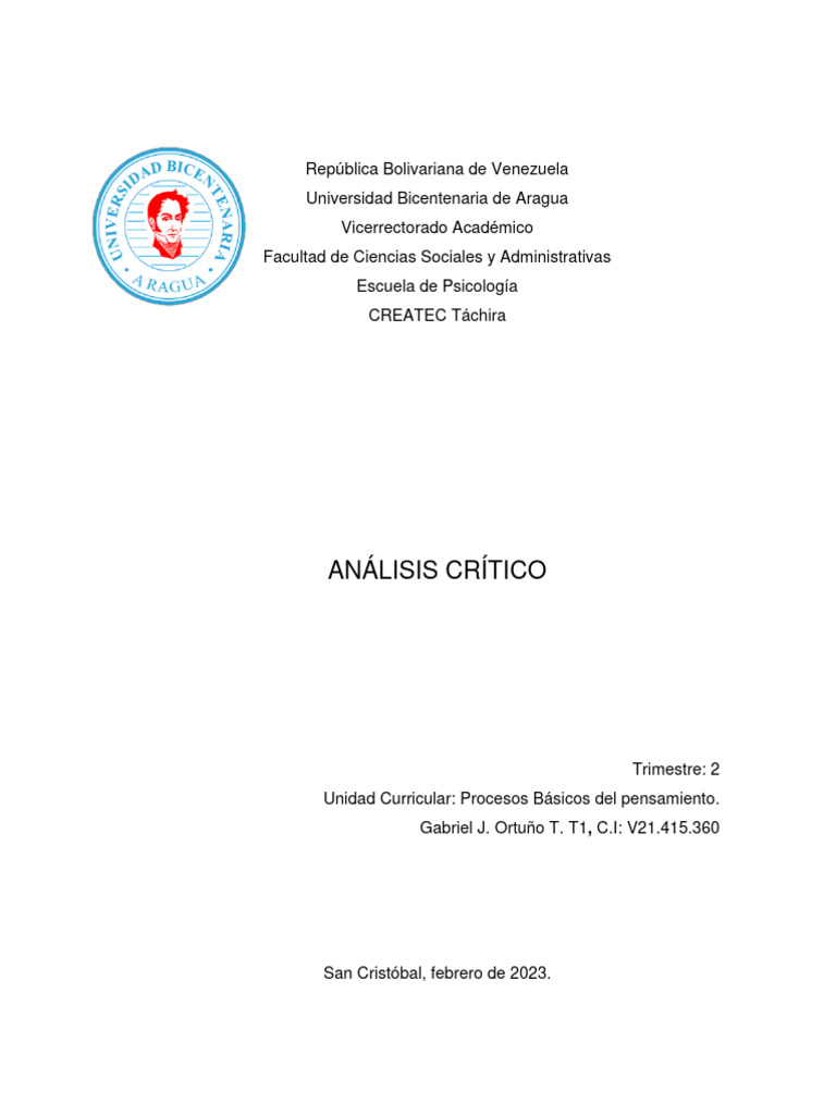 Actividad Sumativa 1 - Gabriel Ortuño T1 | PDF | Mente | Observación
