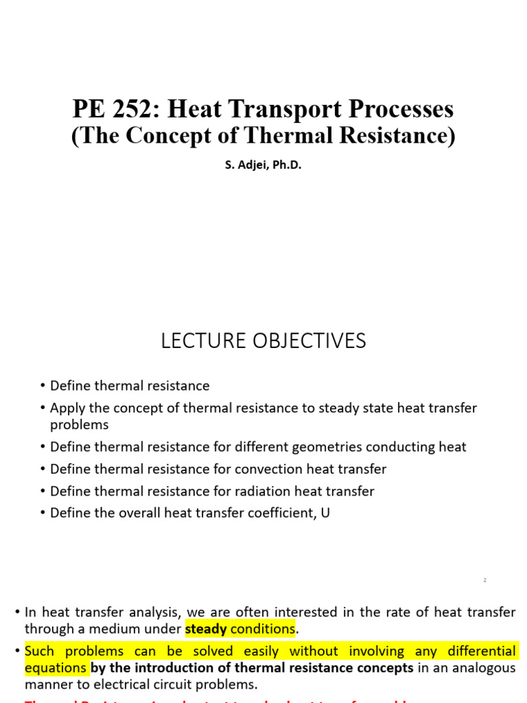 4 The Concept of Thermal Resistance | PDF | Heat Transfer | Thermal ...