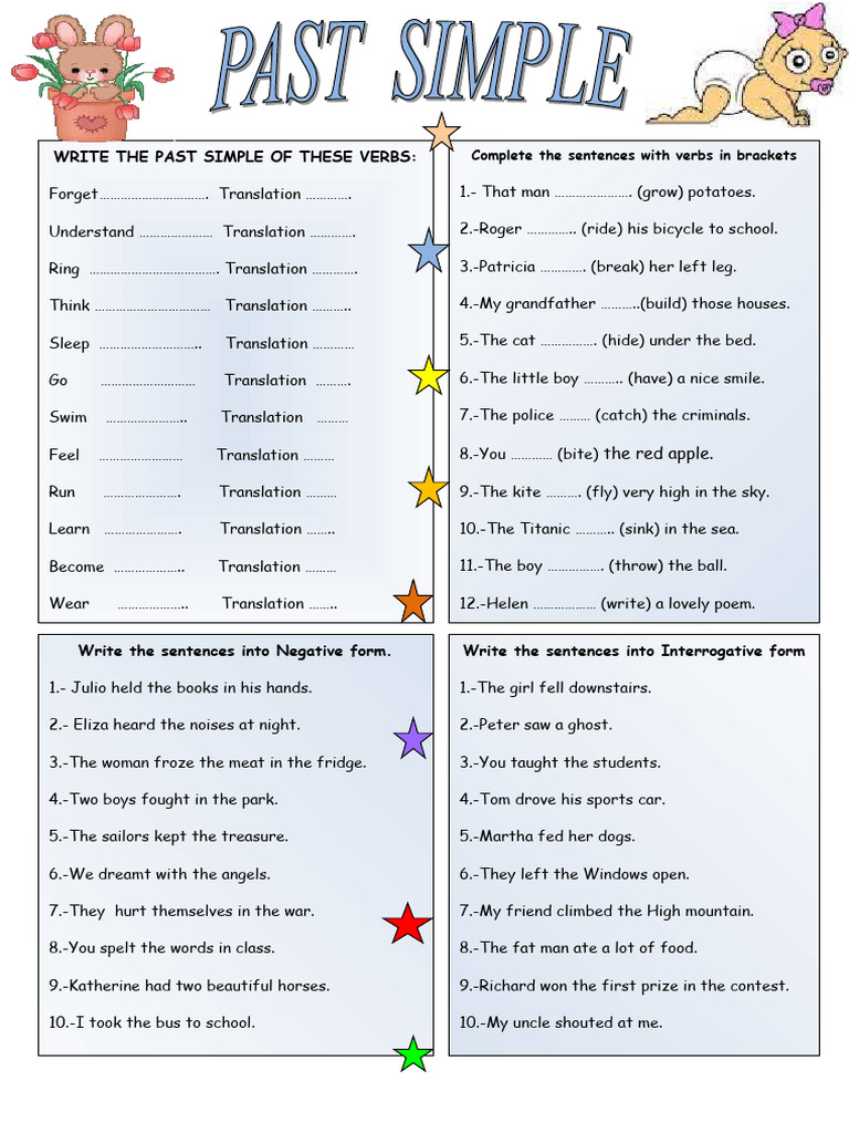 English Past Tense Exercises | PDF | History