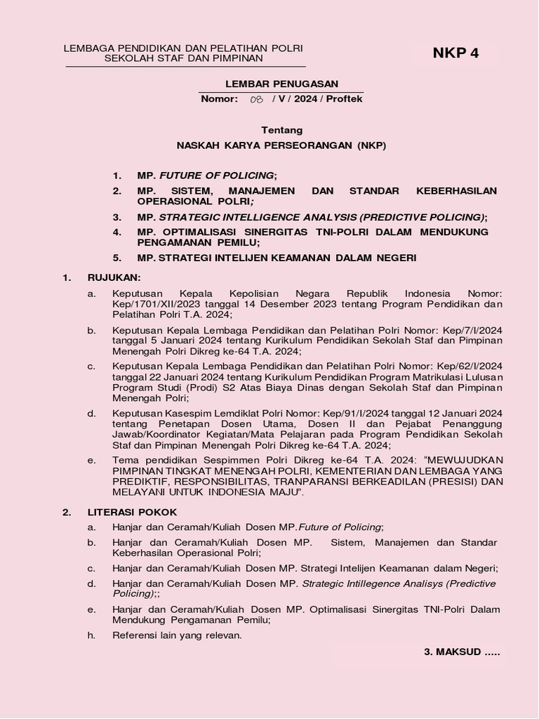 Lembar Merah NKP 4 | PDF