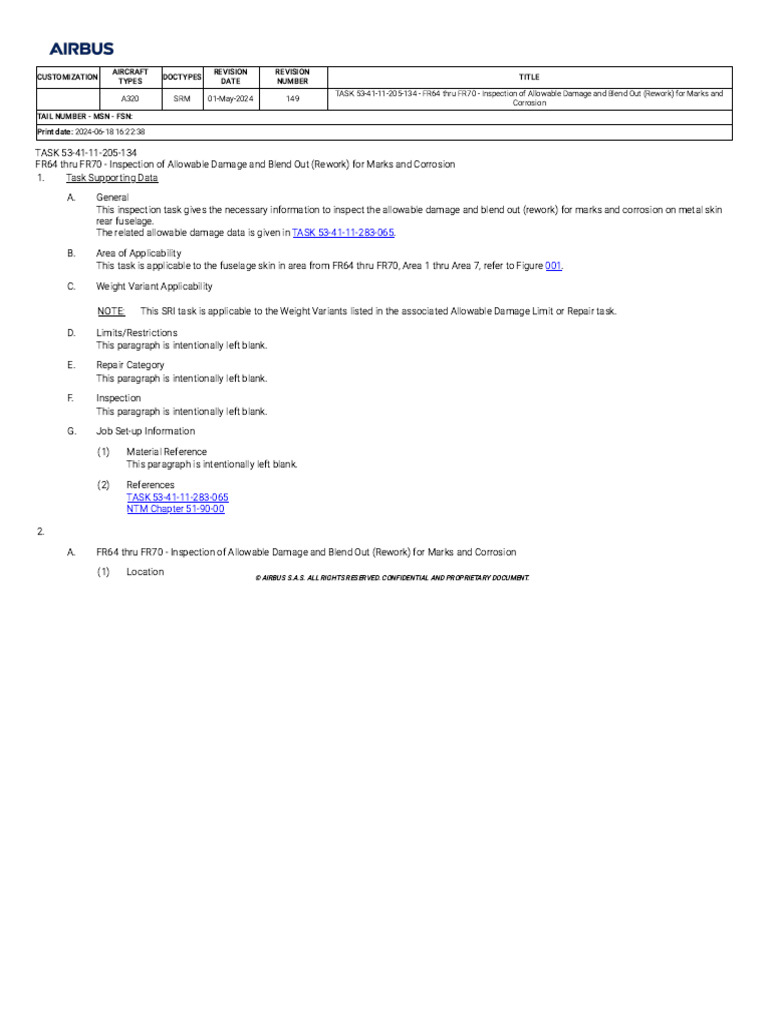 - SRM - 01-May-2024 - TASK 53-41-11-205-134 - FR64 Thru FR70 ...