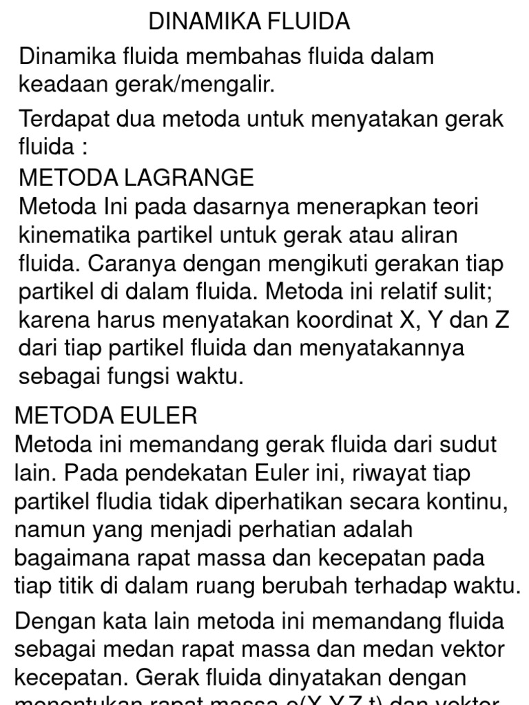 Dinamika Fluida | PDF