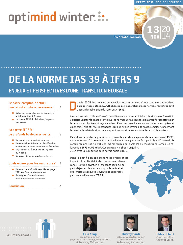 Transition IAS 39 vers IFRS 9 | PDF | Normes internationales d ...