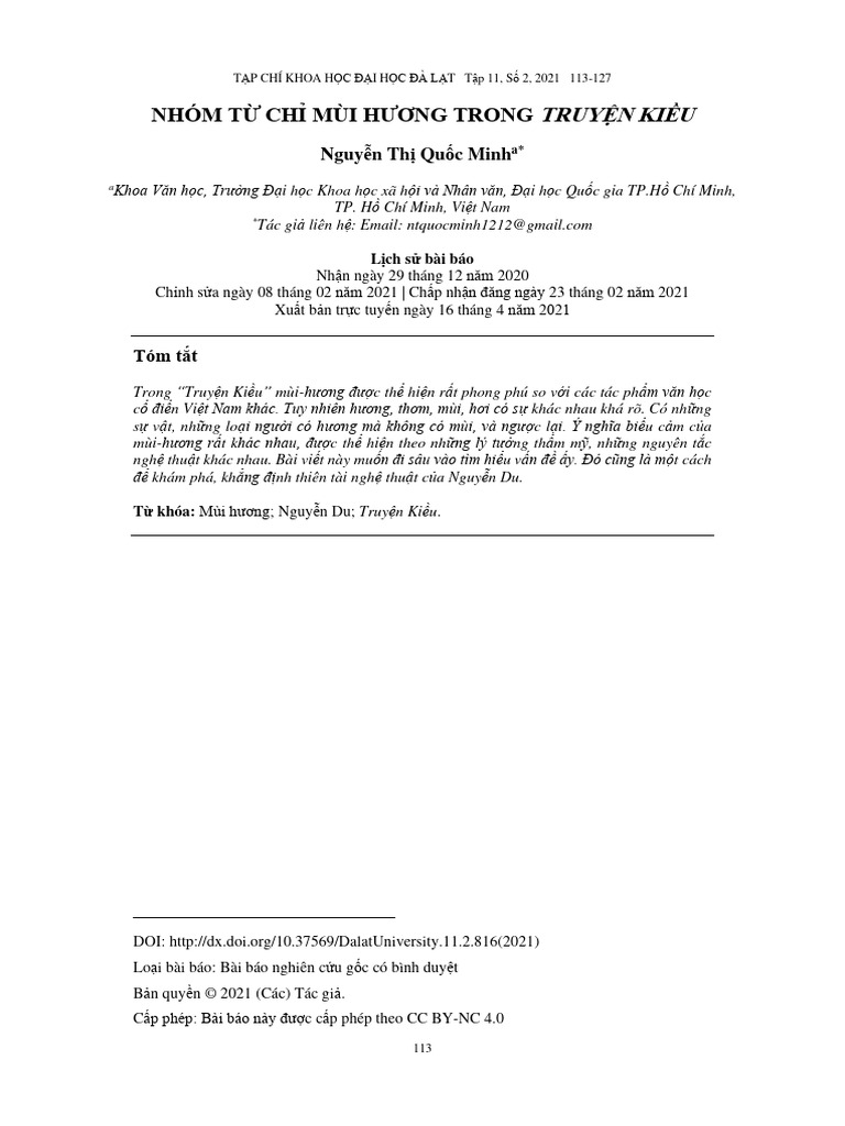 Nhom T CH Mui HNG Trong Truyn Kiu | PDF