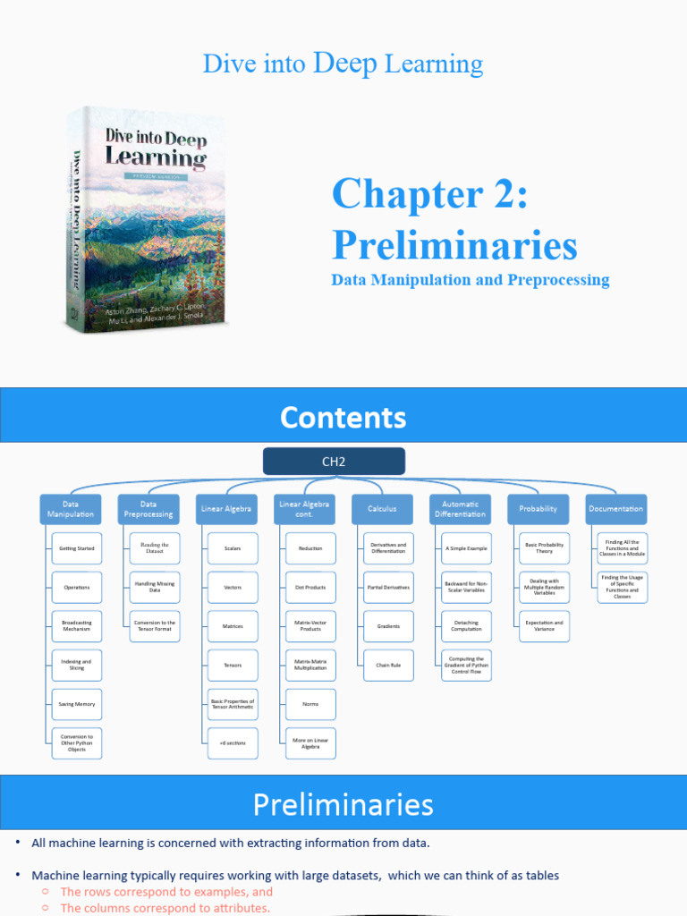 D2L CH2 Part1 | PDF | Derivative | Tensor