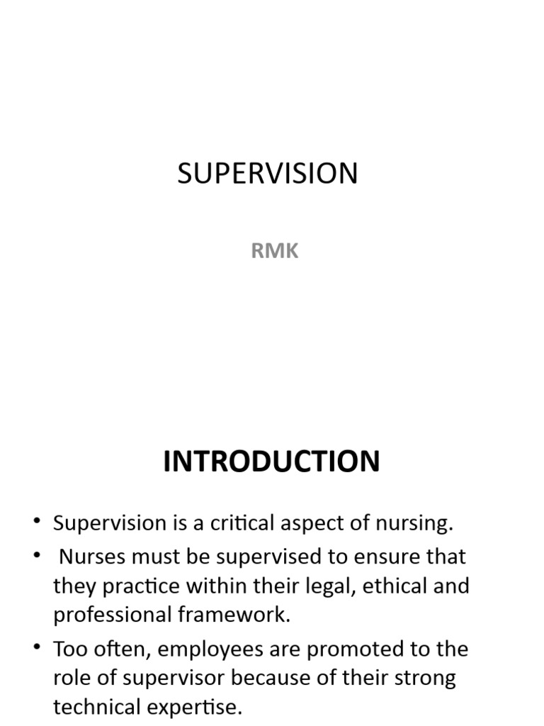 Supervision Unit 4.11-1 | PDF | Disciplines | Supervisor