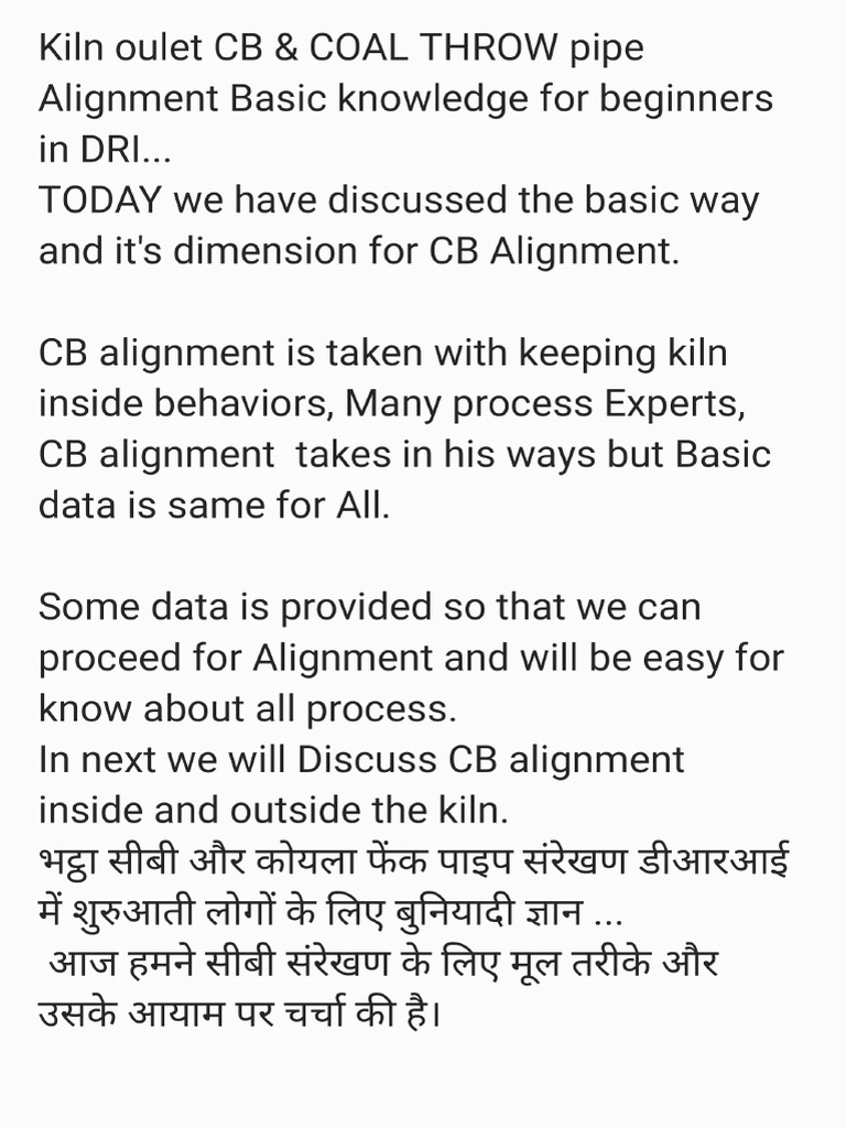 DRI Section Kiln Outlet CB Coal Throw Pipe | PDF