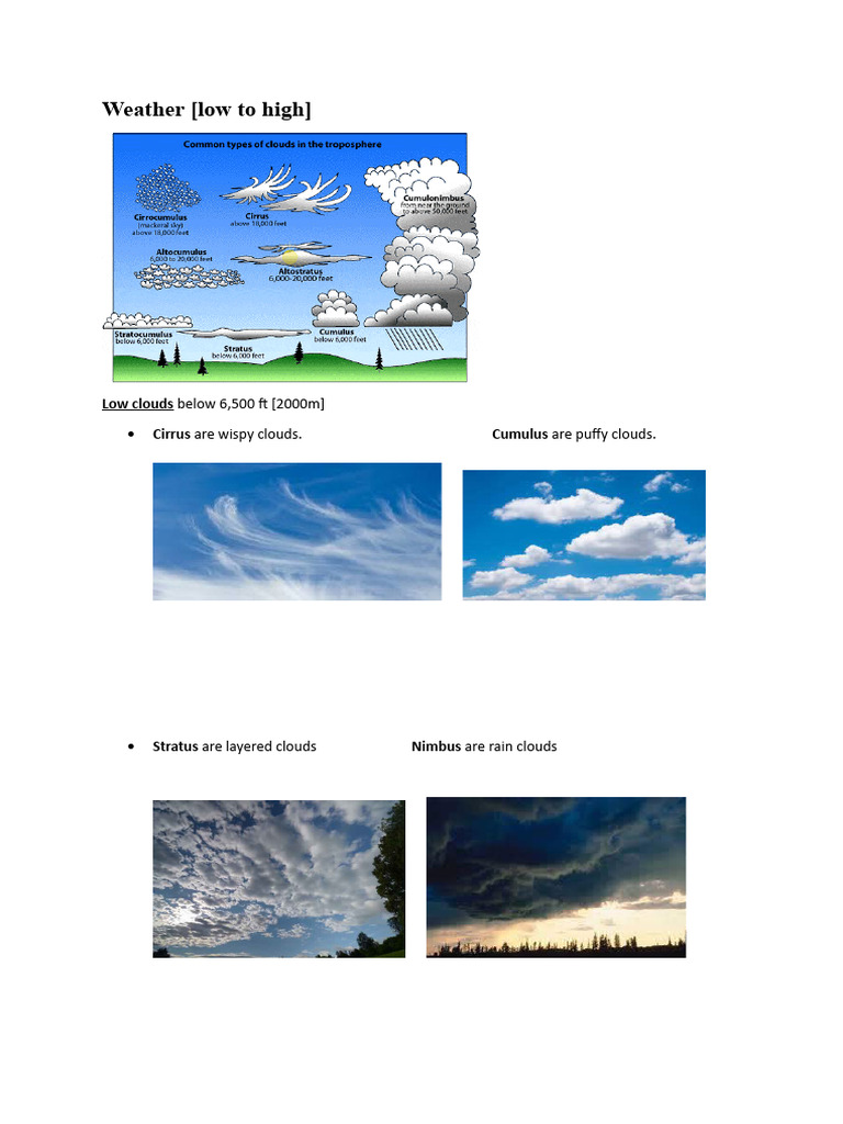 Understanding Cloud Types and Flight Paths | PDF | Science & Mathematics