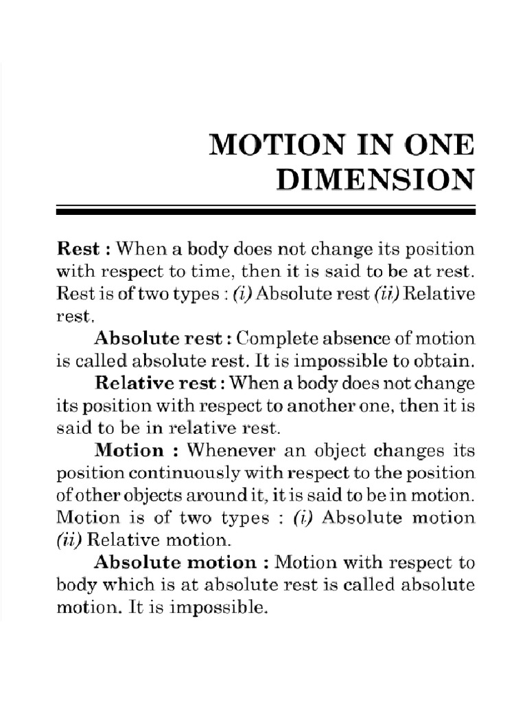 Formula Sheet For 1D | PDF