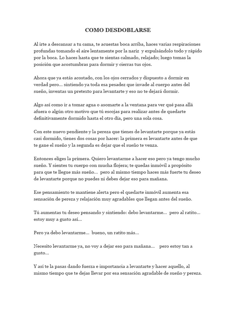 Como Desdoblarse | PDF | Respiración