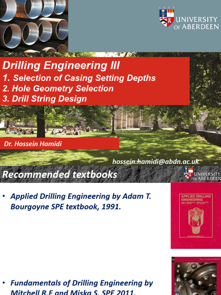 Drilling Engineering III-A&B | PDF | Casing (Borehole) | Strength Of ...