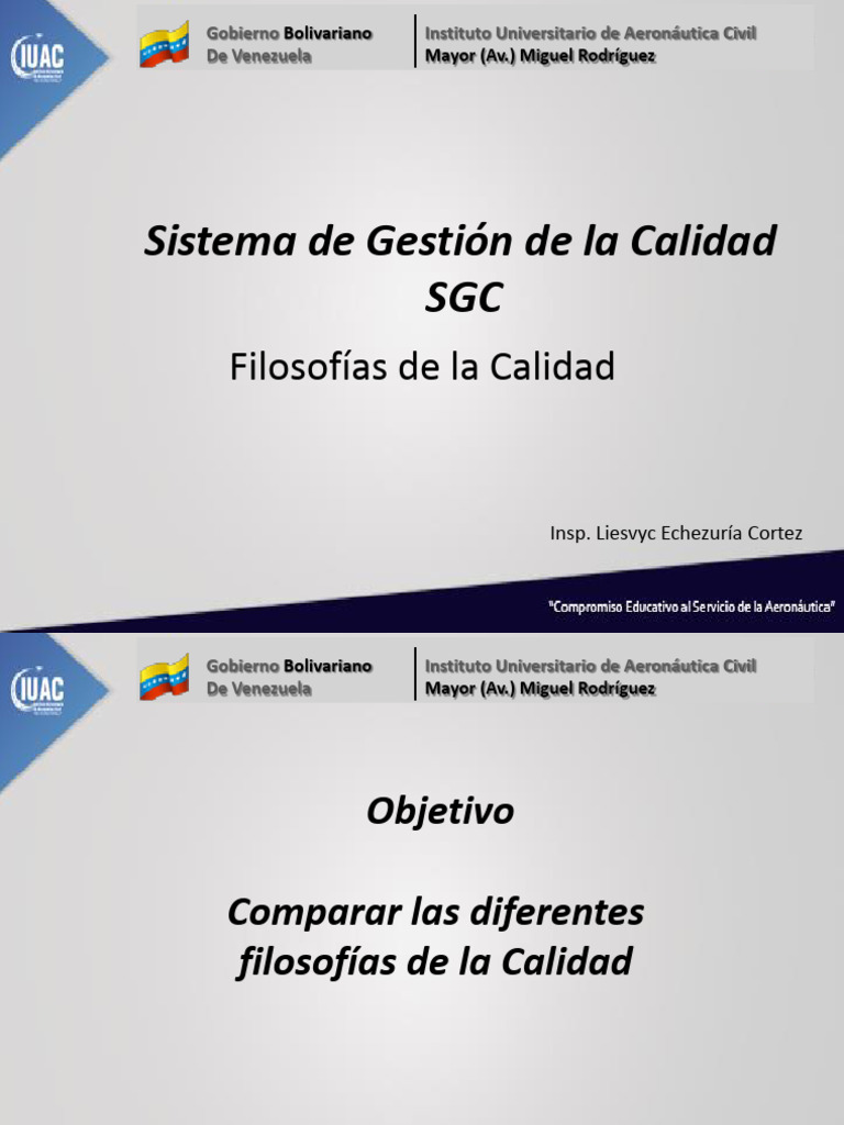 Filosofías de La Calidad | PDF | Venezuela | Economias