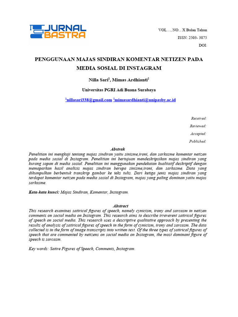 Template Artikel Bastra Baru 2024 Fix | PDF | Game & Aktivitas | Ilmu ...