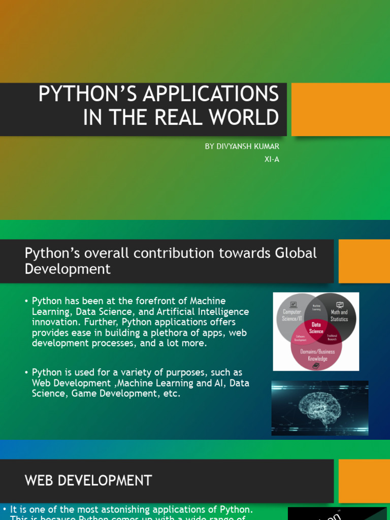 Python's Applications in The Real World | PDF | Python (Programming ... Python's Applications in The Real World | PDF | Python (Programming ...