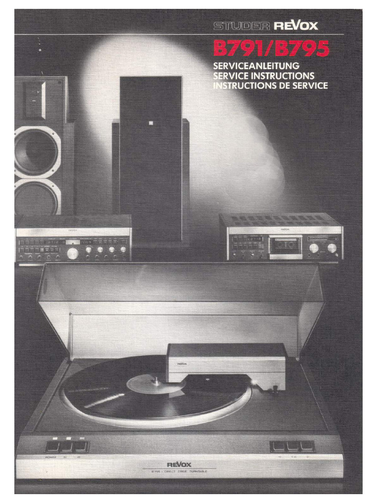 Revox B791 B795 Serviceanleitung Serviceinstructions de en FR | PDF