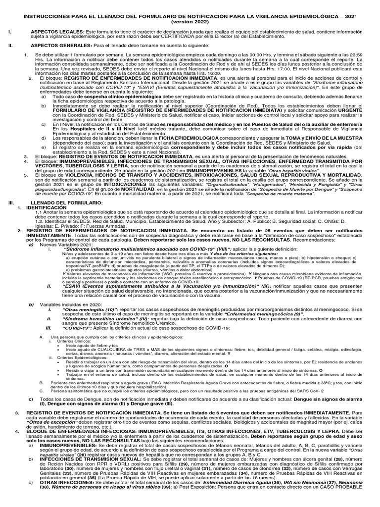 Instrucciones para El Llenado Del Formulario 302a2022 | PDF ...