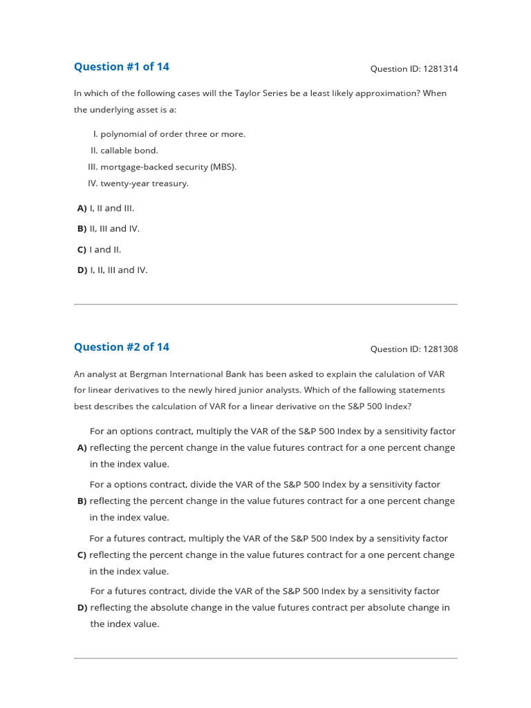 Reading 46 Calculating and Applying VaR | Download Free PDF | Option (Finance) | Futures Contract