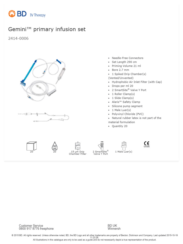 2414-0006 Primary Infusion Set | PDF