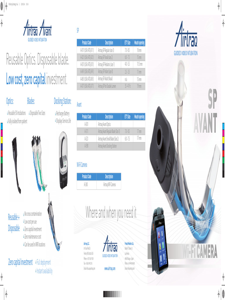 Airtraq Brochure new | PDF | Computing | Mobile Computers