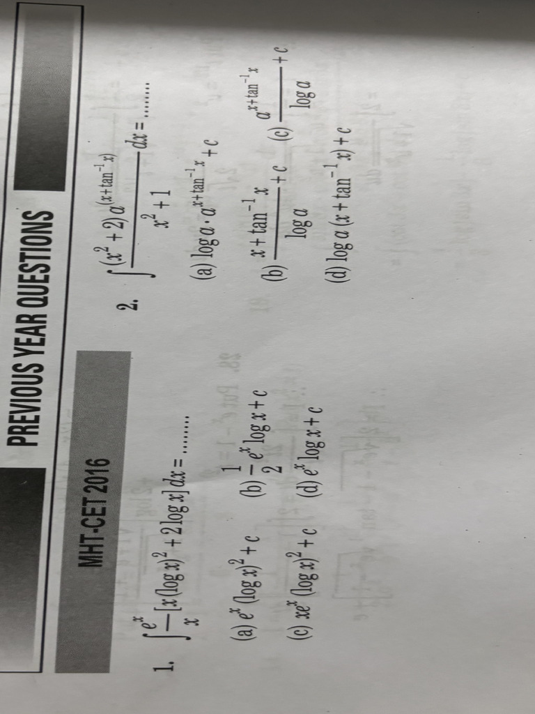 Integration CET PYQs | PDF