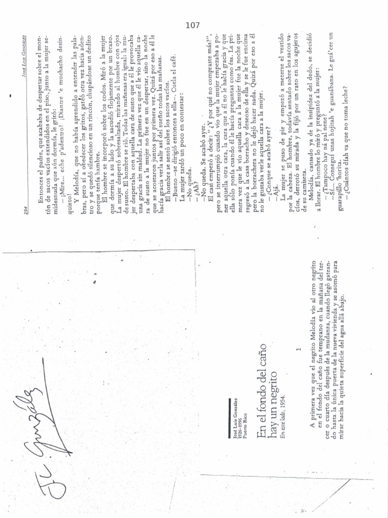 En El Fondo Del Caño Hay Un Negrito (González) | PDF