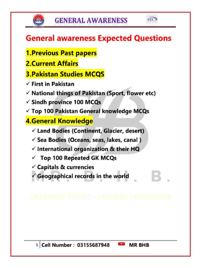 General Awareness | PDF