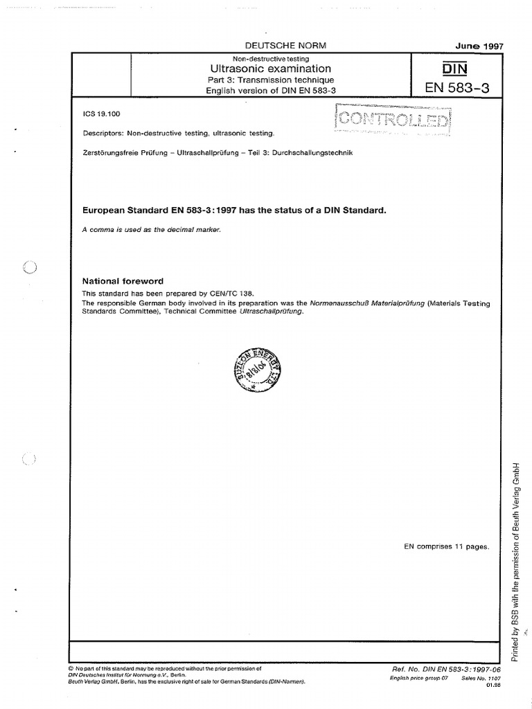 Din en 583-3-1997 | PDF