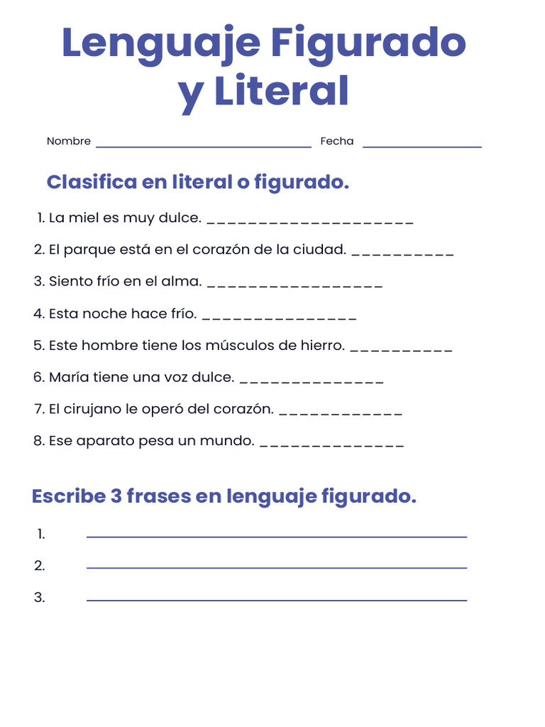 1 ACTIVIDAD LITERAL O FIGURADO | PDF