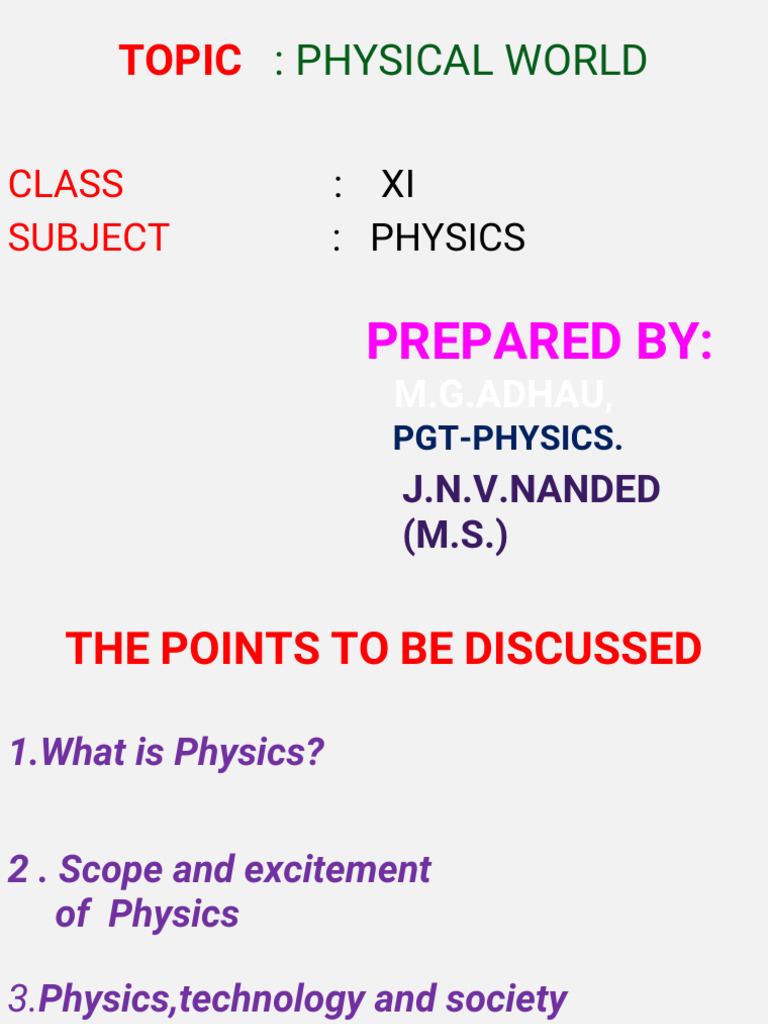 Physical World 1 | PDF | Physics | Force