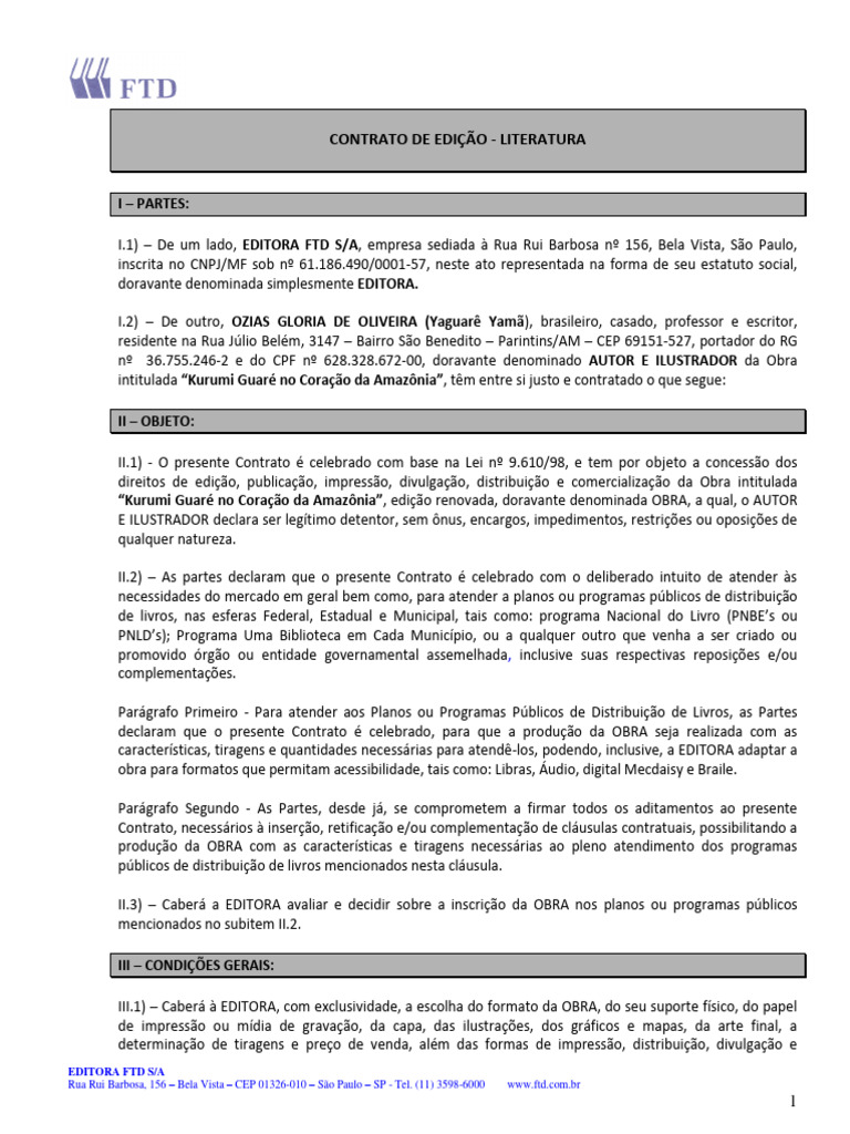 FTD-CT EDIÇÃO - Kurumi Guaré | PDF | Livros | Impressão