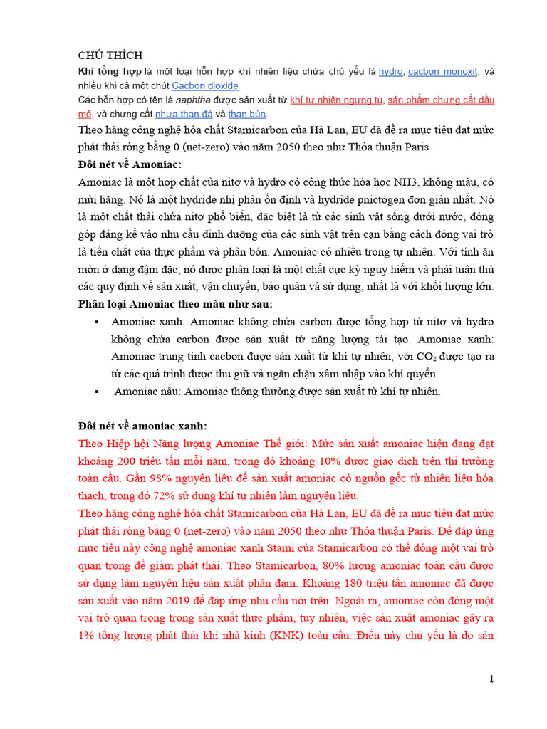 Xu Hư NG S D NG Amoniac Xanh | PDF
