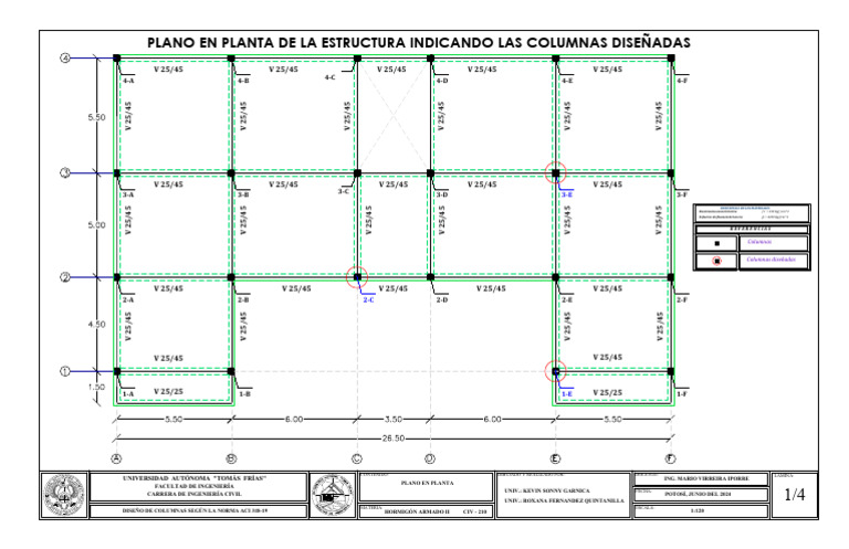 Planos de Columnas1 | PDF | Materiales | Sector secundario de la economía