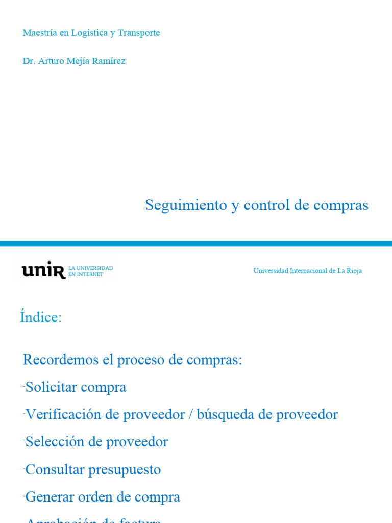 Control Eficiente de Compras en Logística | PDF | Calidad (comercial ...