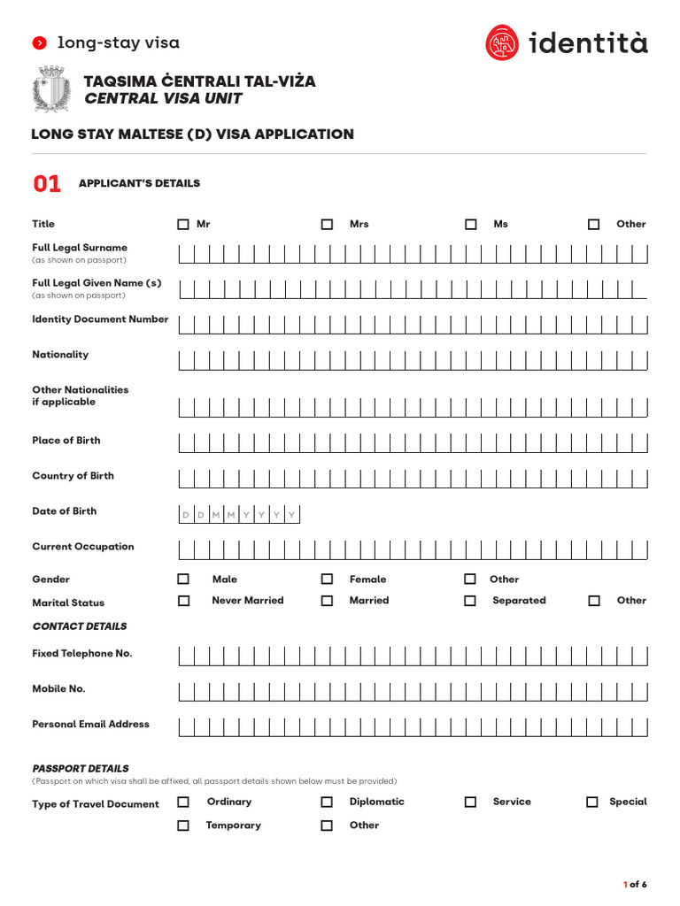 National (D) Visa Application | PDF | Travel Visa | Passport
