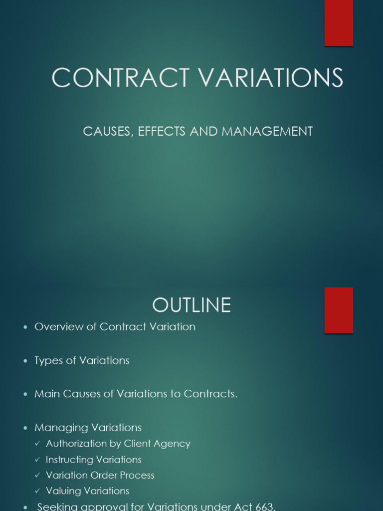PowerPoint Presentation On Contract Variation | PDF | Insurance | Business