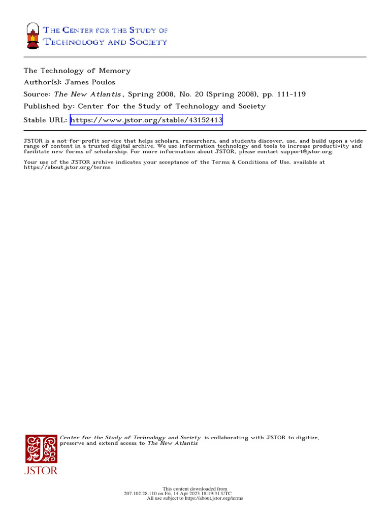 Technology Memory | PDF | Truth | Memory Technology Memory | PDF | Truth | Memory