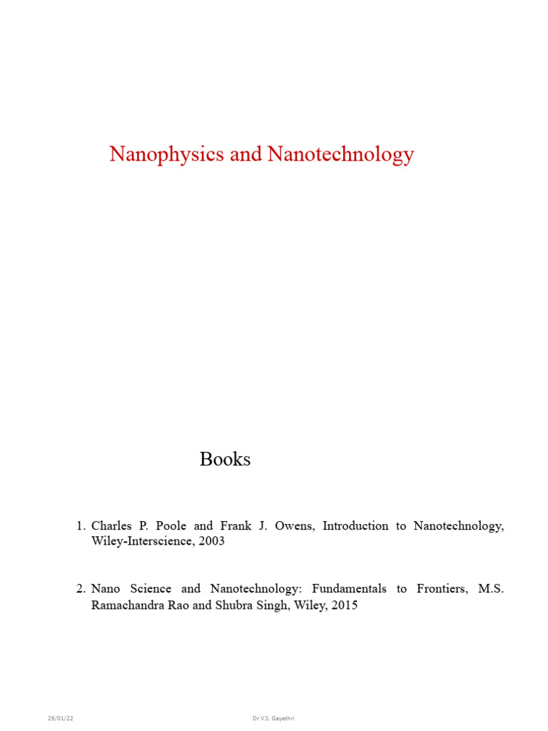 Nanophysics Lectures Compressed | PDF | Photolithography | Electron Microscope