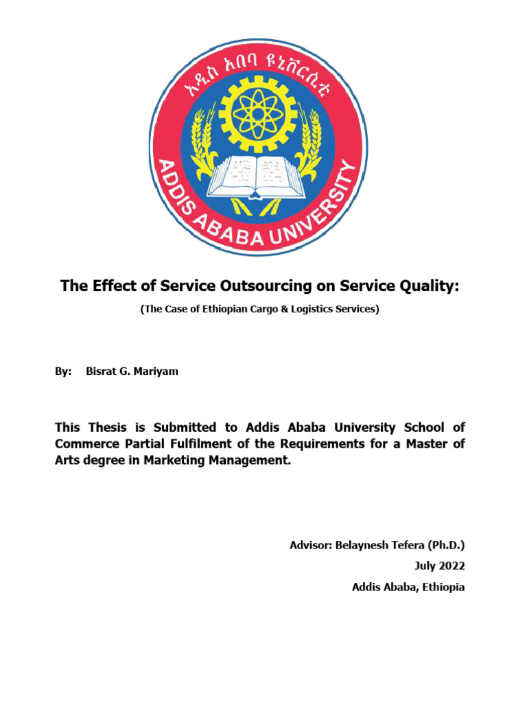 Bisrat Gebremariyam | PDF | Outsourcing | Competitive Advantage