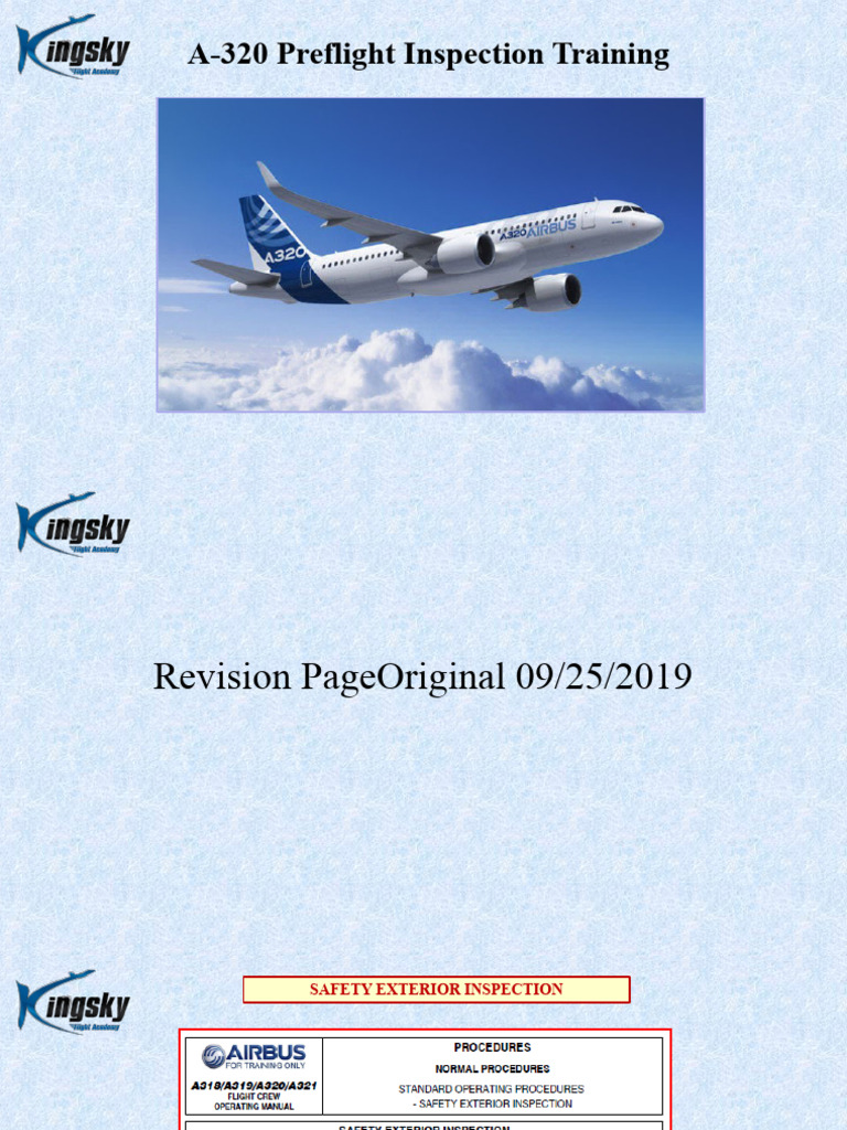 A320 Preflight Inspection Checklist | PDF | Landing Gear | Valve