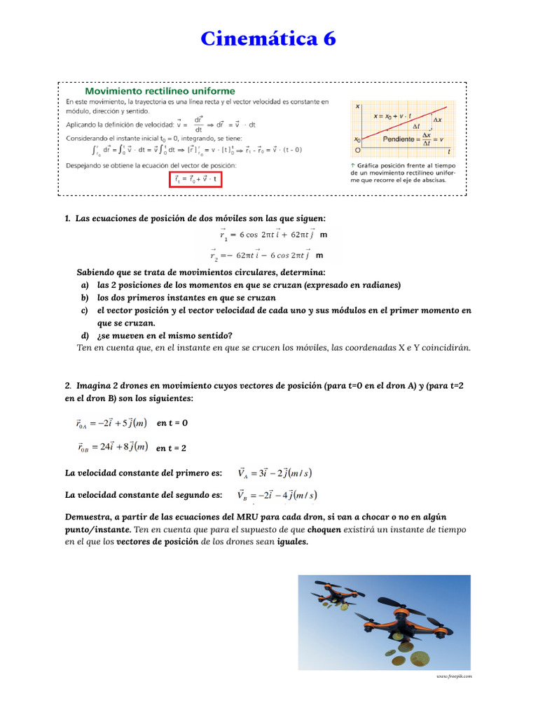 Cinemática 6 | PDF | Métodos y materiales de enseñanza | Ciencia y matemáticas