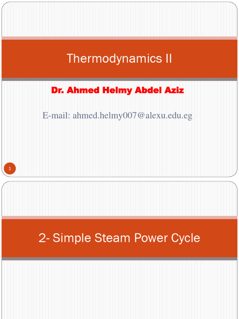 2 Simple Steam Cycle | PDF | Steam | Steam Engine