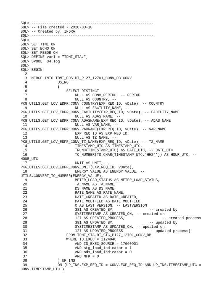 03_DML_ProcessData_STA_log | PDF | Databases | Data Management Software