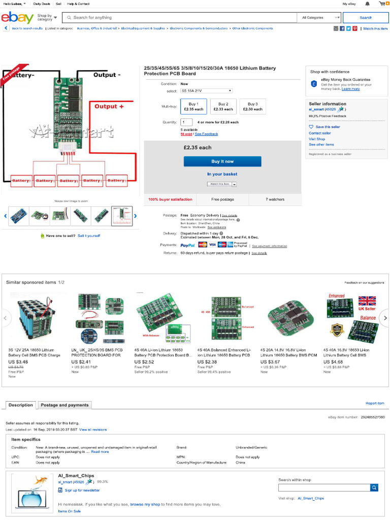 5S 15A 18650 PCB | PDF